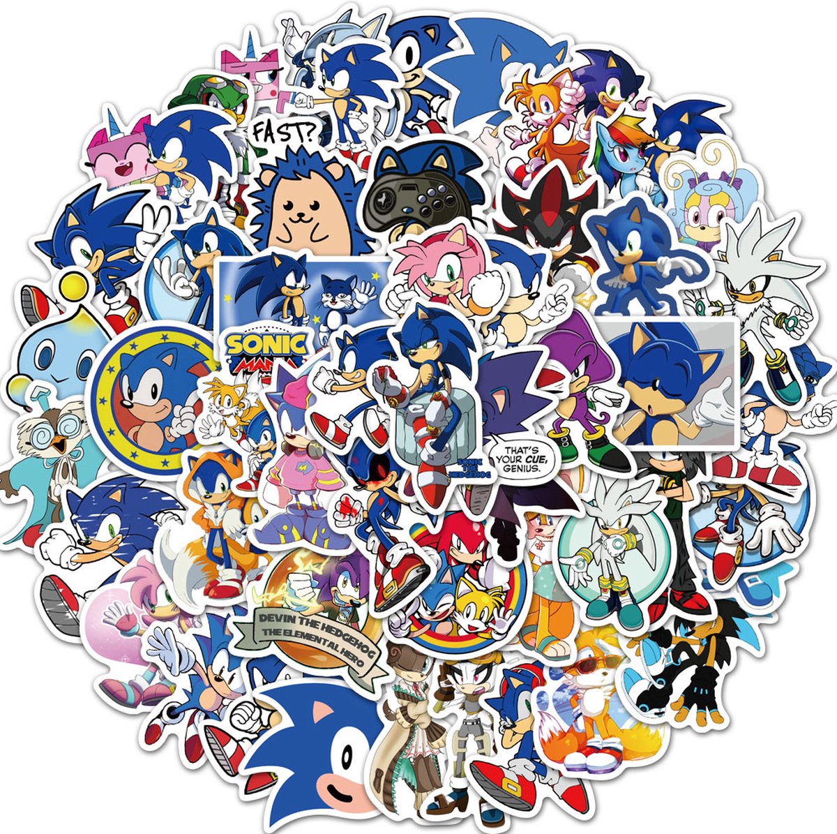 Sonic the Hedgehog Stickers - set 50 stuks - Laptop Stickers ...