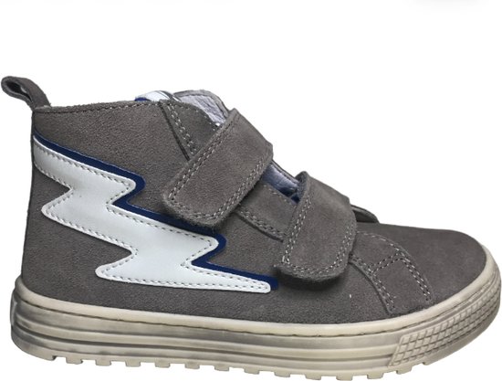 Naturino Goffin - mt 27 - velcro's witte bliksem hoge lederen sneakers ...