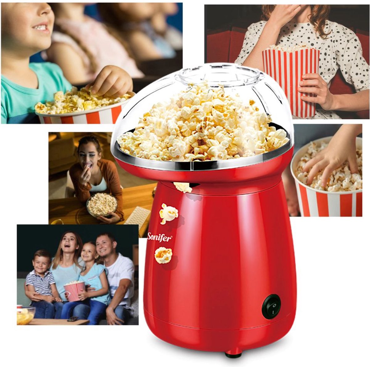 Popcornmaker | Popcorn | Popcorn machine | Rood | Popcornmachine ...