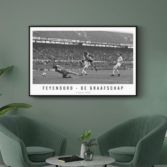 Walljar - Poster Feyenoord - Voetbal - Amsterdam - Eredivisie - Zwart ...