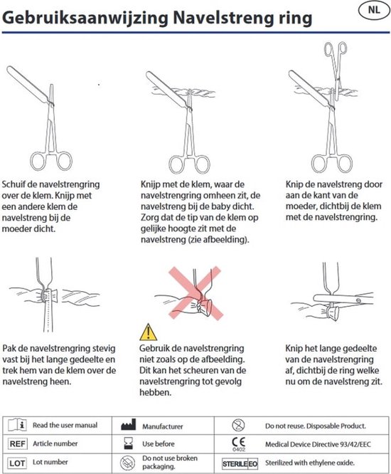 Cordring / navelstreng-ring (latexvrij) (300 stuks) | (navelstreng ...