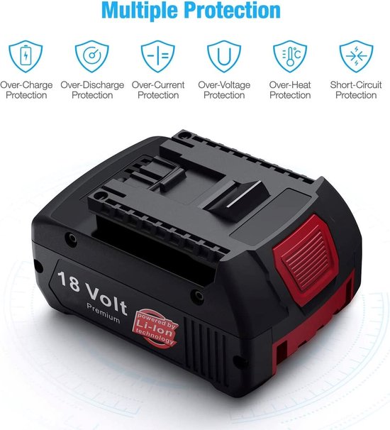 PTB Accu ter vervanging voor Bosch 18V 4.0Ah - Premium 18V Li-Ion accu - 4.0Ah (1st) | bol.com