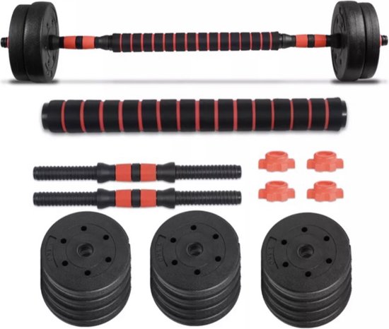 Eversky Halterset - Verstelbare Halterset - Halterstang met gewichten ...