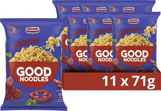 Unox Tandoori Good Noodles - 11 x 71 g - Voordeelverpakking | bol