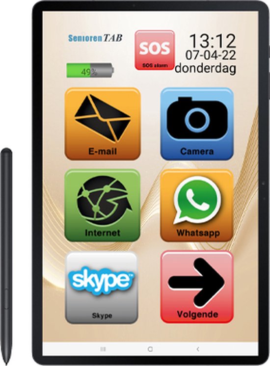 SeniorenTAB - S7XLBE - Senioren tablet - Op basis van Samsung tablet ...