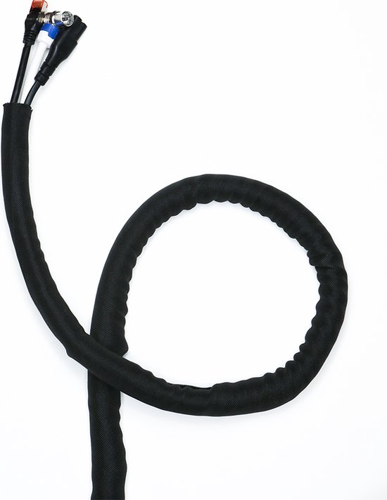 Cavus - Kabelsok self wrapping Ø19mm - op rol van 20mtr. - [zwart] | bol
