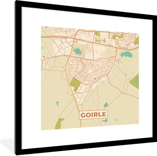 Fotolijst incl. Poster - Plattegrond - Goirle - Stadskaart - Kaart ...