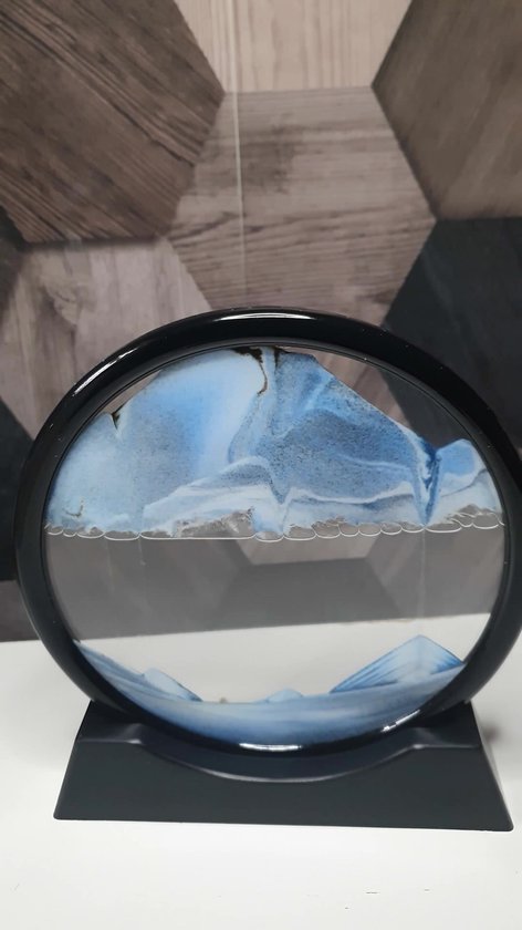 Bewegende Zandkunst In Glas 20 x 20 cm Blauw - Zandlandschap ...