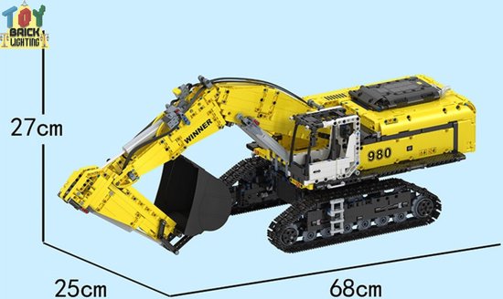 RC LIEBHERR R980 Rupskraan Kraan Graafmachine Technic Technisch MOC ...