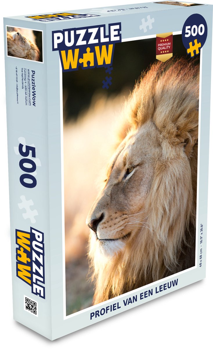 Puzzel Profiel- Leeuw - Dieren - Legpuzzel - Puzzel 500 stukjes | bol.com