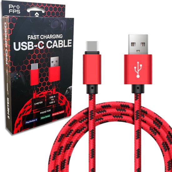 ProFPS High Speed Controller Oplaadkabel USB C voor PS5, Xbox Series ...
