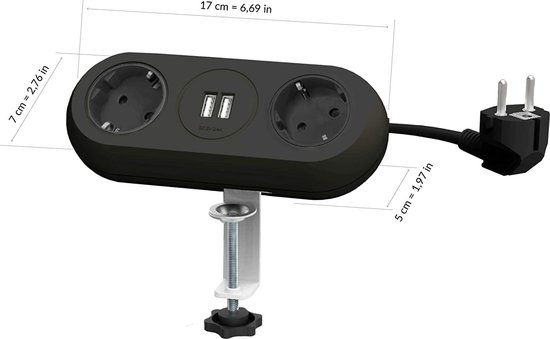 Meervoudige stekkerdoos – stekkerdoos binnen huis bureau premium ...