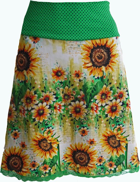 Zonnebloemen rok - Zomer rok - Sunflowers - Elizz - maat M (38/40) | bol