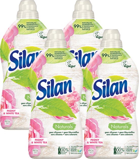 Silan Wasverzachter Naturals Peony & White Tea 4 x 1,25L - 200 ...