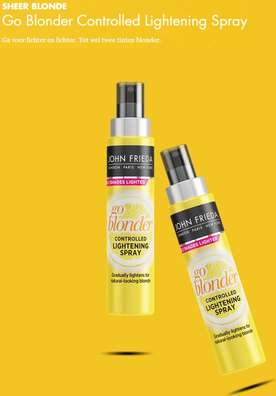 John Frieda SHEER BLONDE Go Blonder Controlled Lightening Spray ...