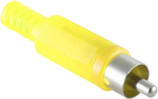 Tulp (m) audio/video connector - plastic / geel | bol