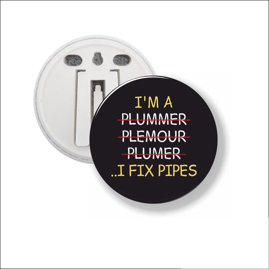 Button Met Clip 58 MM - I Fix Pipes | bol