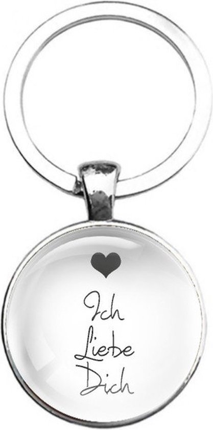 Sleutelhanger Glas - Ich Liebe Dich | bol