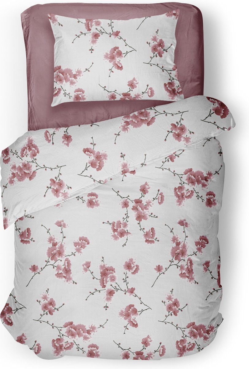 Elegance Dekbedovertrek 140x200/220cm - Lina - Roze - Eenpersoons | bol.com