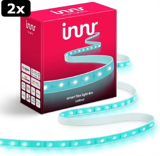 2x Innr Flex Light Color, Smart LED-Strip, compatibel met Philips Hue ...