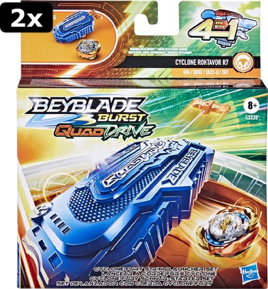 2x Beyblade Cyclone Fury String Launcher Set - Tol | bol