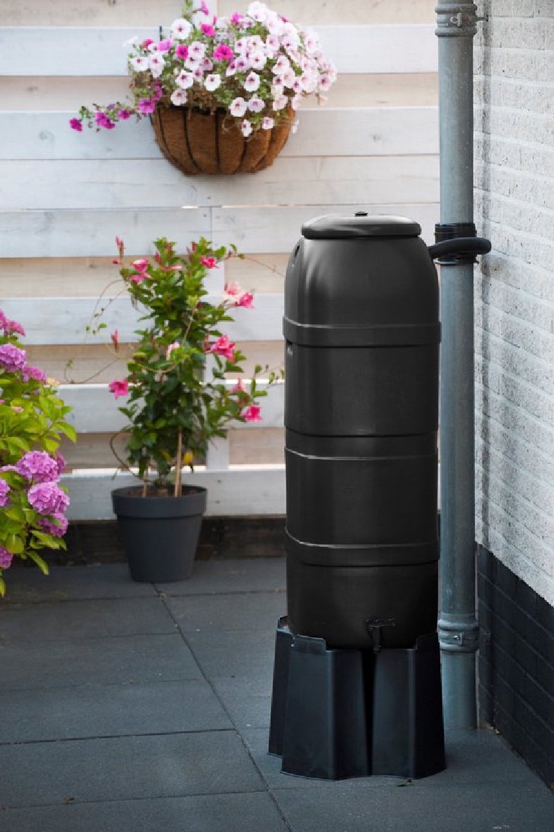 Nature - Slimline - Regenton - 100L - H96x32x36cm - zwart | bol.com
