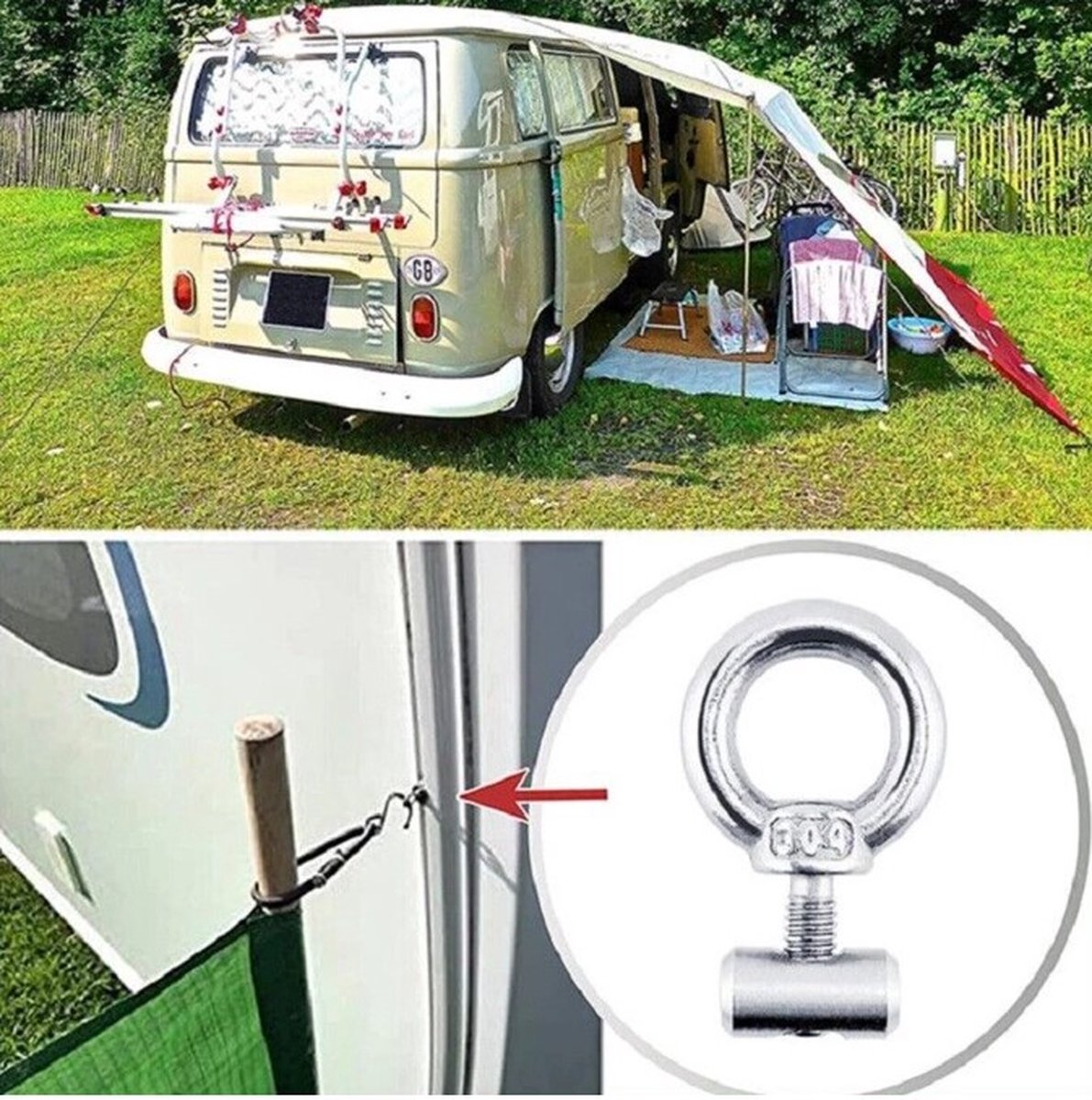 2 x camper caravan luifel voortent pees stormring RVS | bol