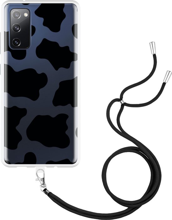 Cazy Hoesje met Koord geschikt voor Samsung Galaxy S20 FE - Koeienvlekken | bol