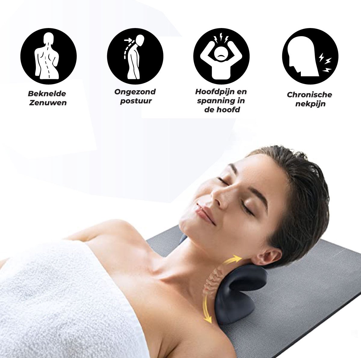 Leputie Massagekussen - Nekstretcher - Massageapparaat - Nekkussen ...