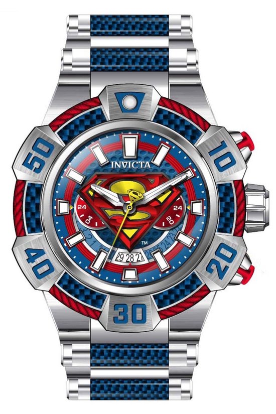Invicta DC Comics - Superman 41083 Quartz Herenhorloge - 52mm | bol.com
