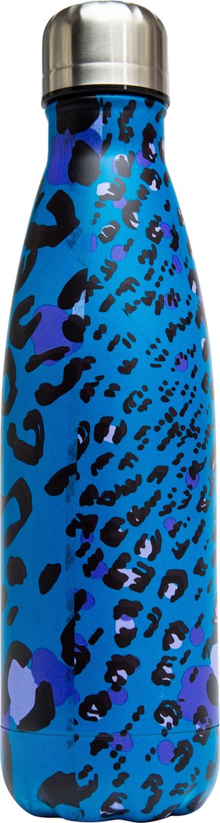 Blue Leopard - Drinkfles - RVS drinkfles - waterfles - RVS waterfles ...