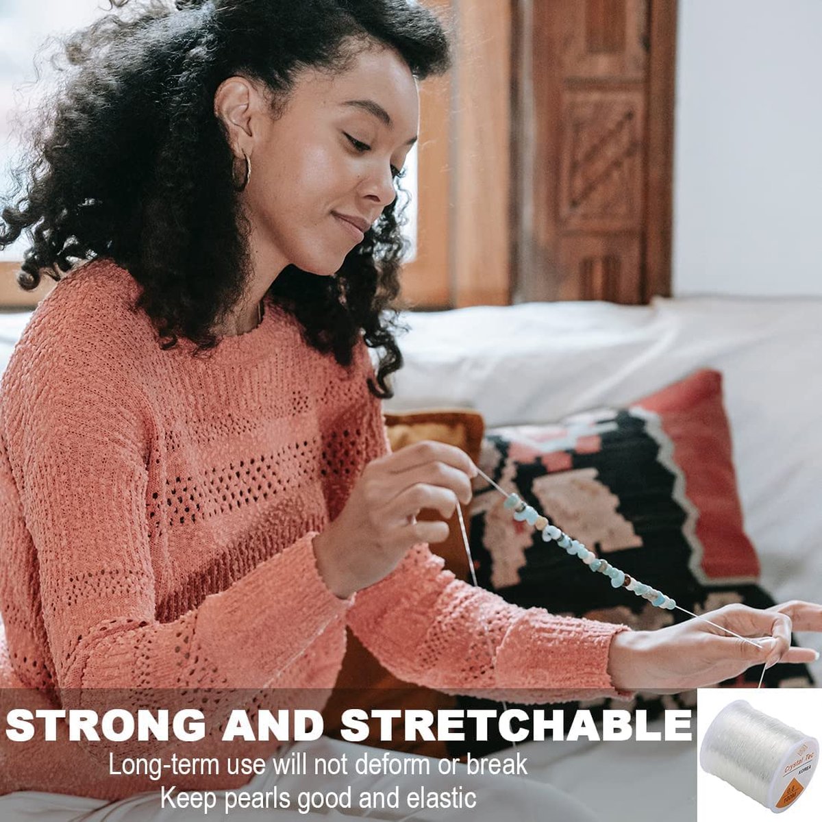 Elastisch draad sieraden 1,2 mm - 2 Spoelen sieradendraad 100 m ...