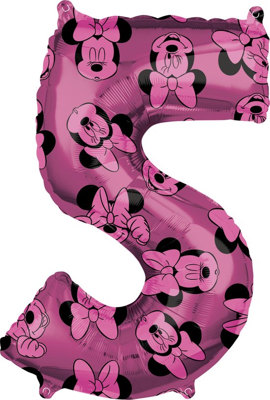 Amscan Folieballon Minnie Mouse 5 Jaar Junior 45 X 66 Cm Roze | bol.com
