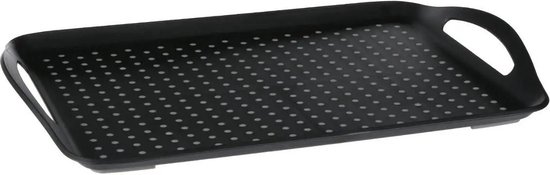 Dienblad/serveerblad antislip rechthoekig 45 x 32 cm zwart ...