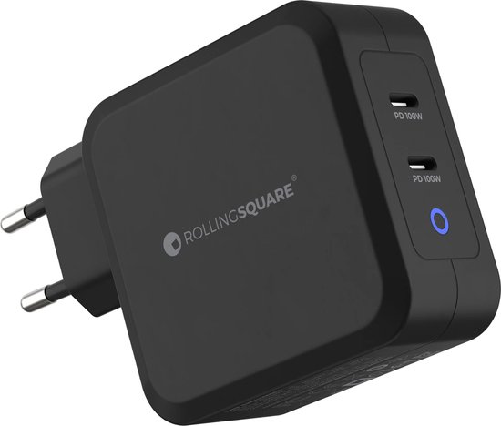 RollingSQUARE GaN Oplader 100W - 2x USB-C poort | bol.com