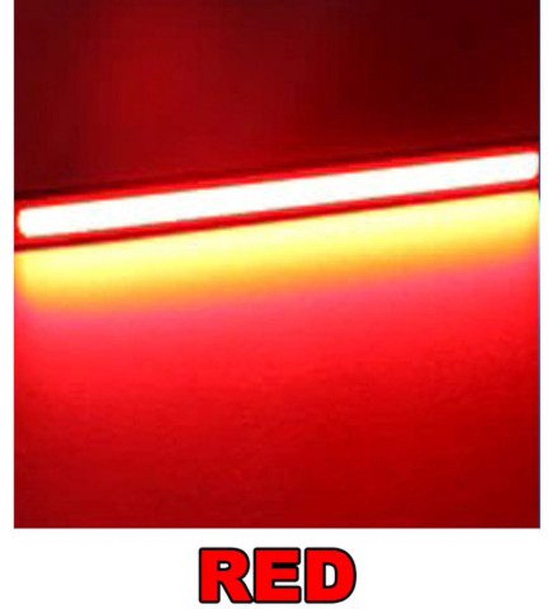 Universele Dagrijverlichting LED strips 6W/12V - Rood - voor Auto ...