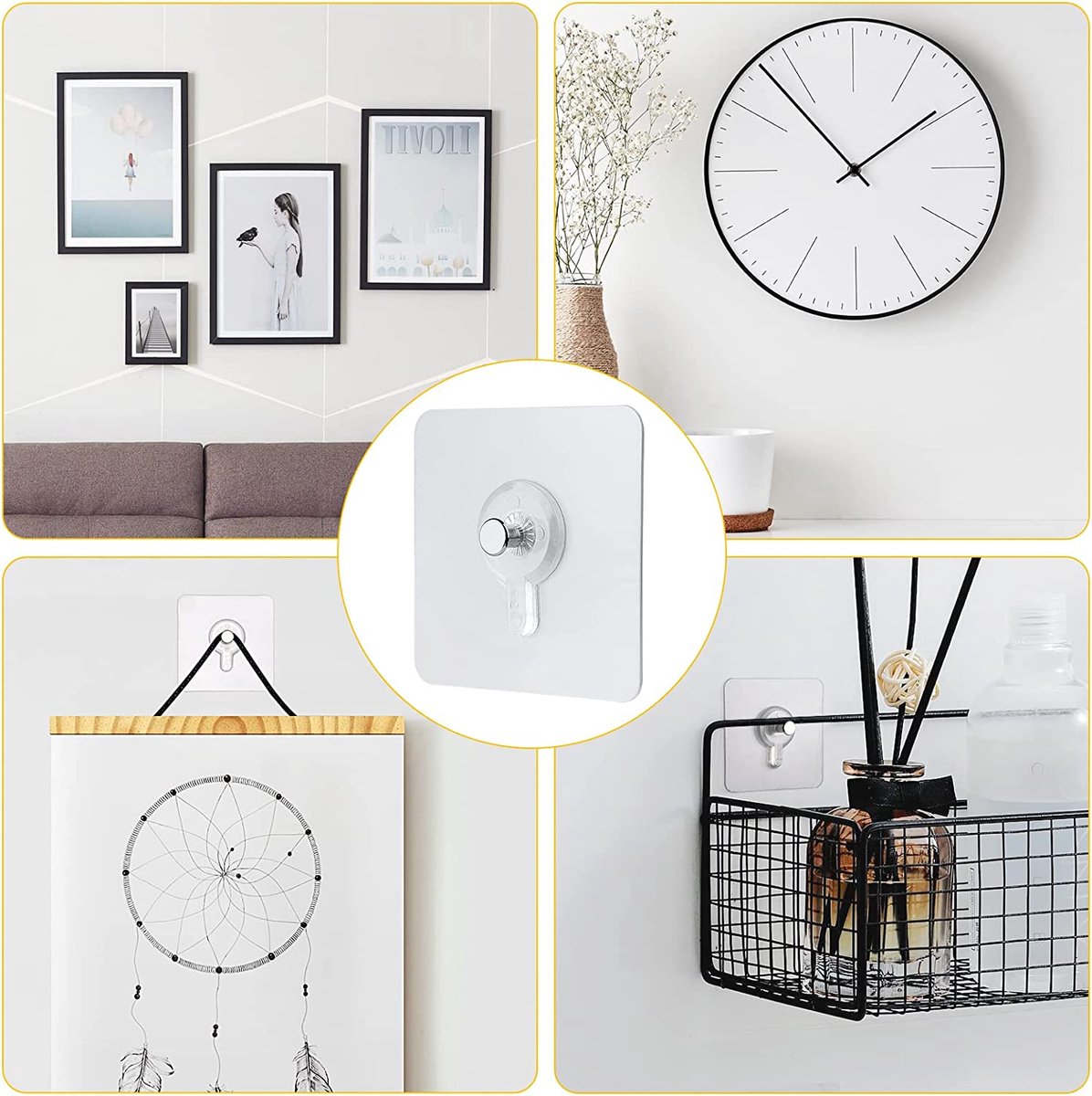 20 stuks zelfklevende fotohaken, om foto's op te hangen zonder boren ...