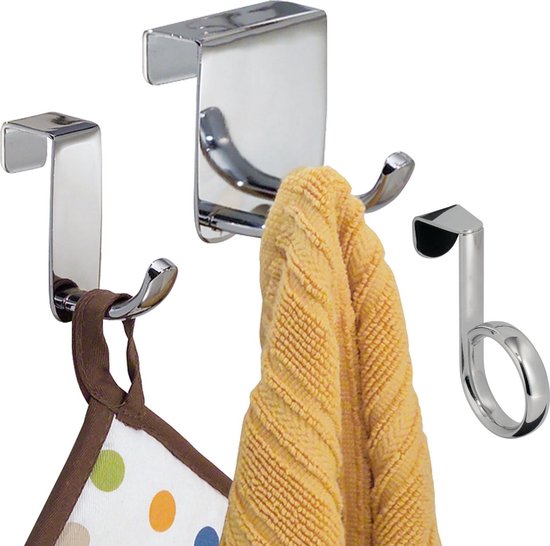 Deurhaak, 14 x 5 x 18 cm, RVS, Zilver - iDesign | Axis | bol