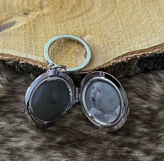 Medaillon-sleutelhanger-foto-fotohanger-familie-zilveren hanger-zilver ...