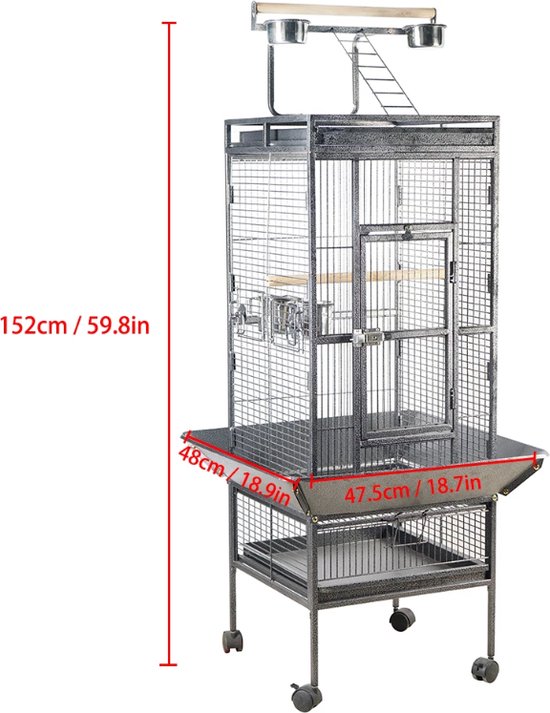 Colony Group - Vogelkooi Papegaai - Luxe Grote Vogelkooien - Grote Metalen Pioen -... | bol