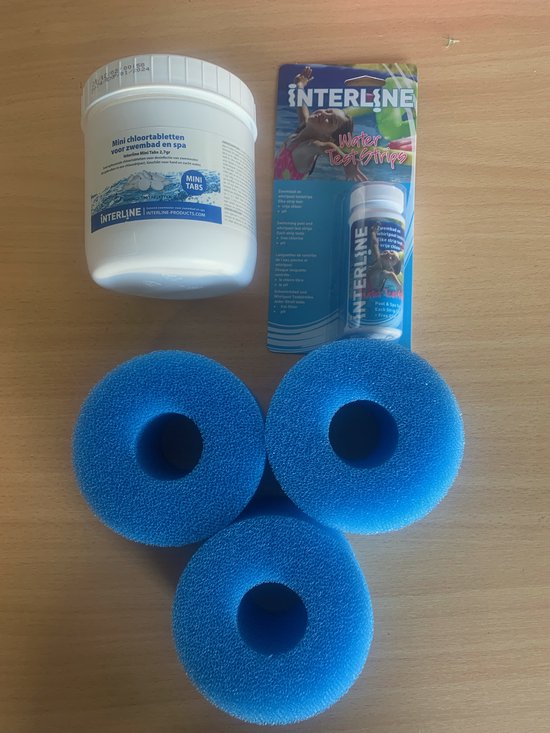 Onderhoud set zwembad - 3 Intex spafilter S1 - 2,7 gr chloortabletten ...