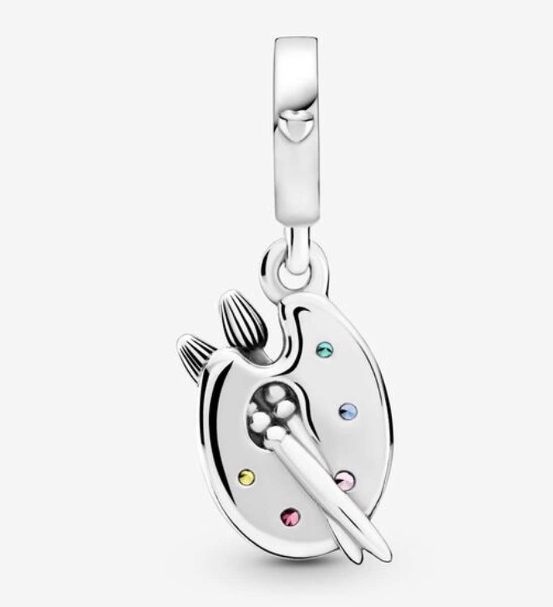 Zilveren Bedels | Palet en kwasten | Schilderen | Kristal | past op ...