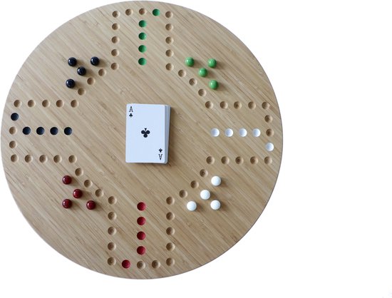 Keezbord voor 4 spelers van bamboe 10mm | Games | bol