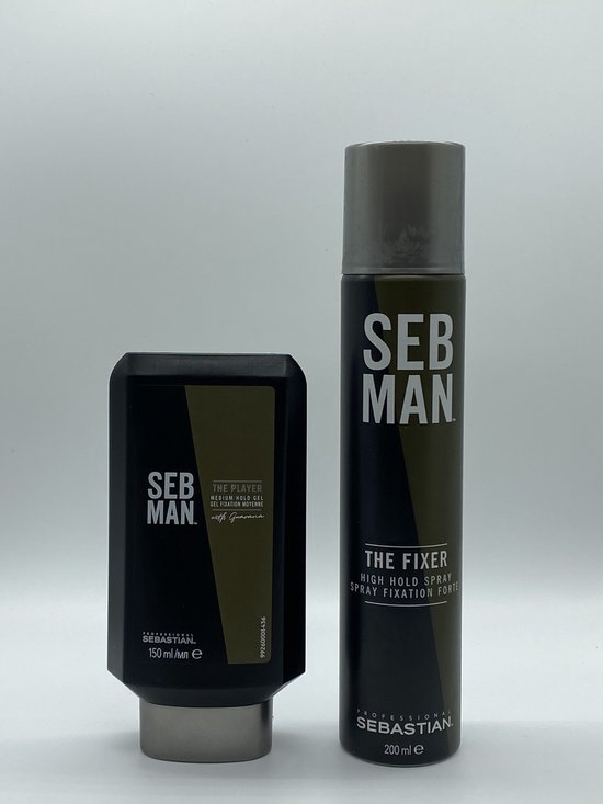 Sebastian SEB MAN styling set - The player medium hold gel 150ml + The ...