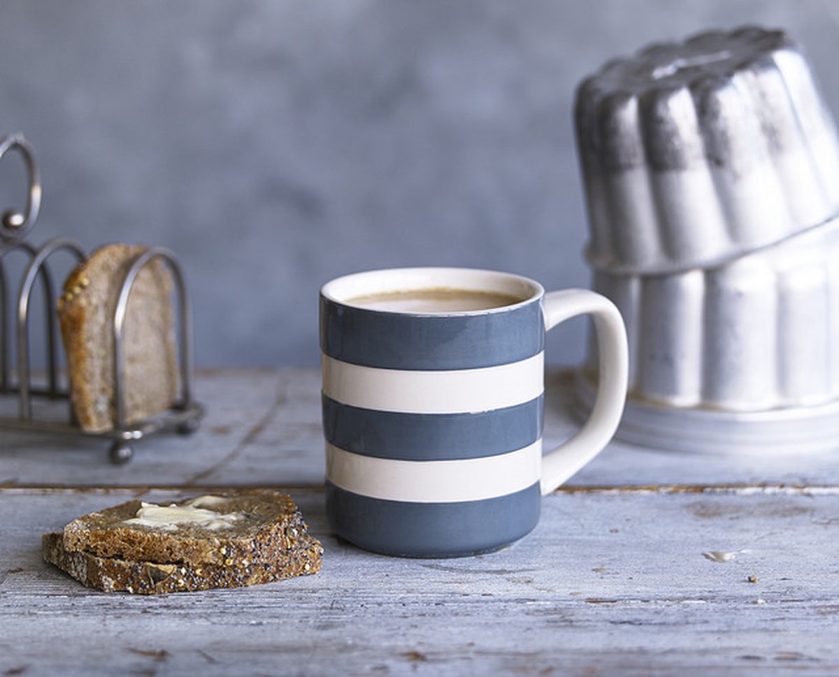Cornishware Mugs Tin Grey 10oz/28cl (set van 4) - grijze mok ...