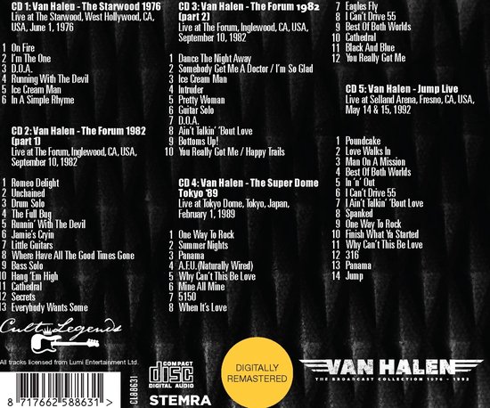 Van Halen - The Broadcast Collection 1976-1992 (5 CD), Van Halen | Muziek | bol