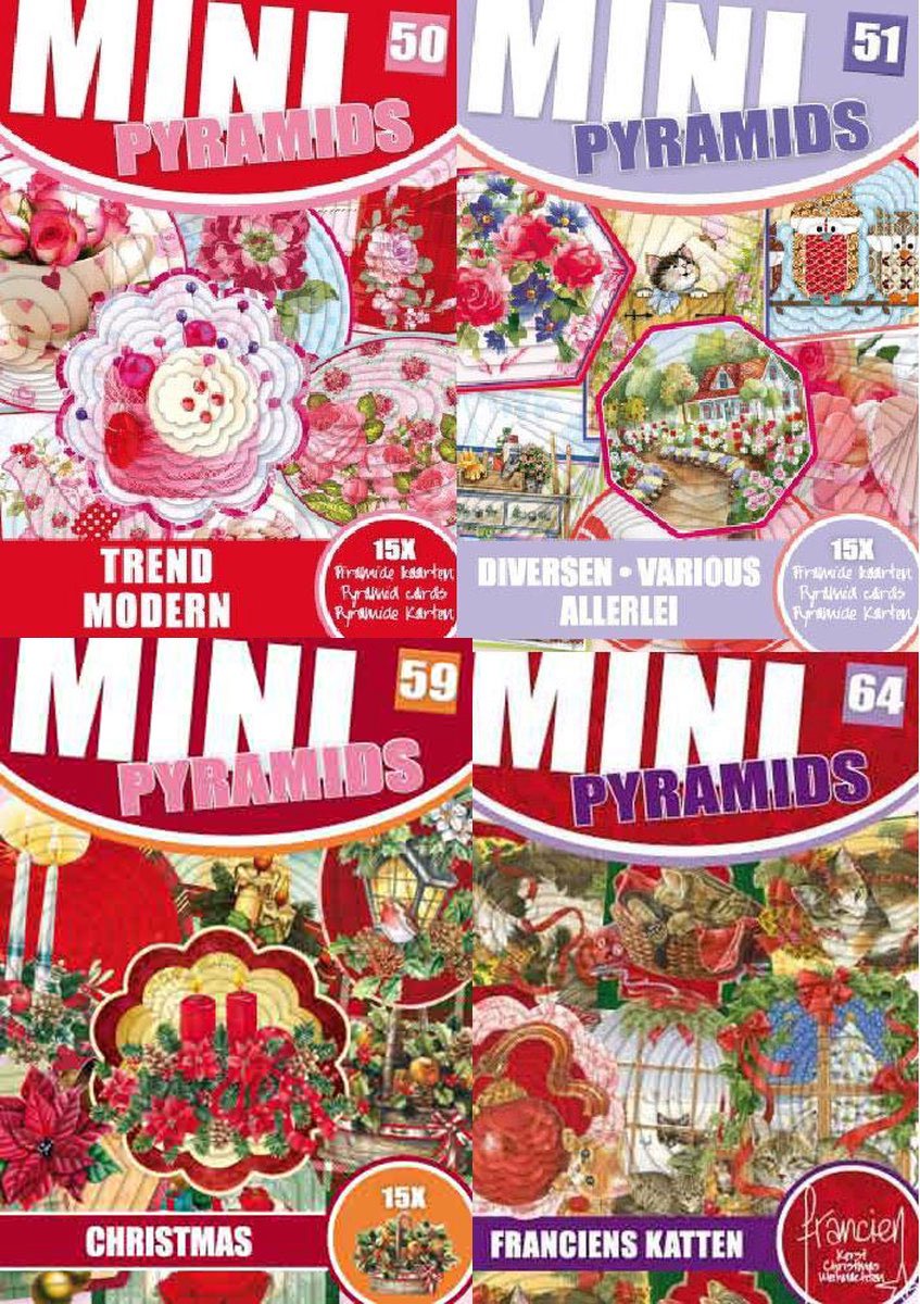 4 Prachtige Piramide Stap voor Stap Boekjes om de mooiste kaarten mee te maken | bol.com