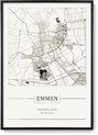 Stadskaart Emmen - Plattegrond Emmen - city map – muurdecoratie 30 x 40 ...