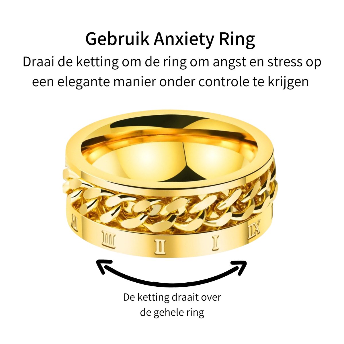 Anxiety Ring - (Rome) - Stress Ring - Fidget Ring - Anxiety Ring For ...