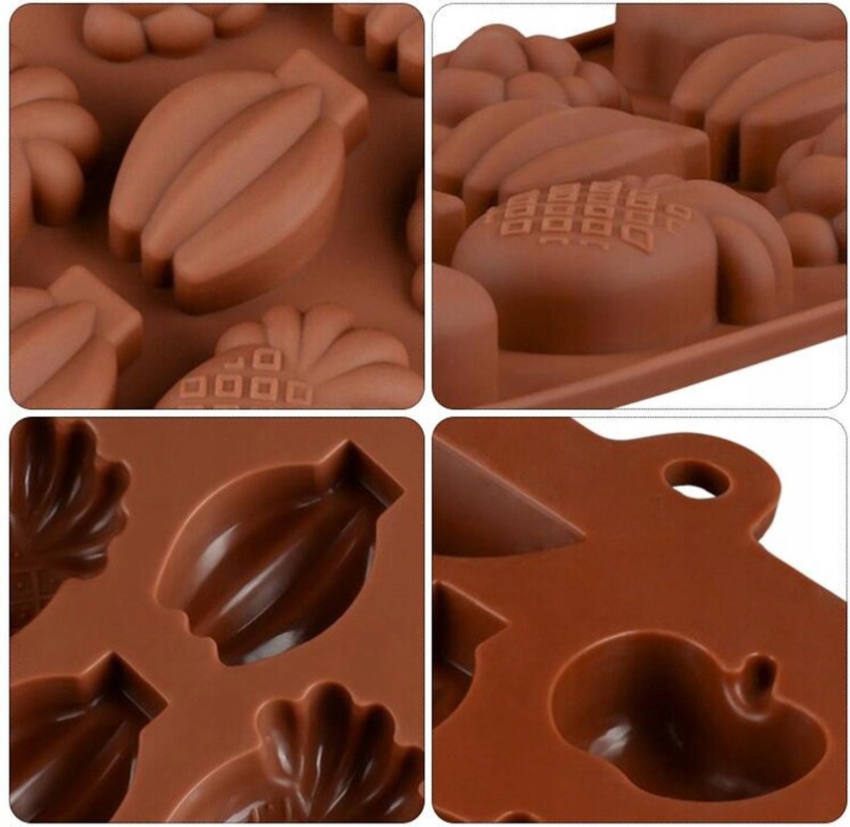 Tropische vormen voor ijs 20 x 10 cm - chocolade - zeep krijt - Annanas ...